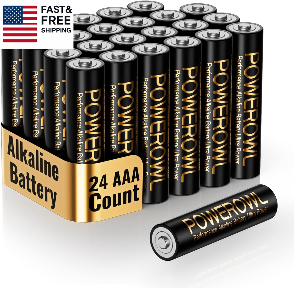 High-Capacity Alkaline AAA Batteries 24 Pack, 1.5V Long Lasting Triple ...