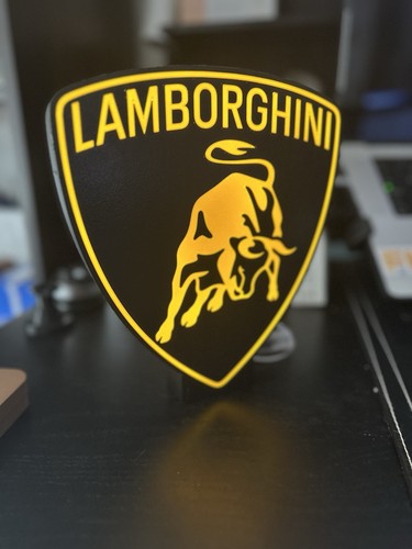 Lamborghini Sign | Framed LEDs | For Man Cave, Bar, Garage, Bedroom 8 X ...