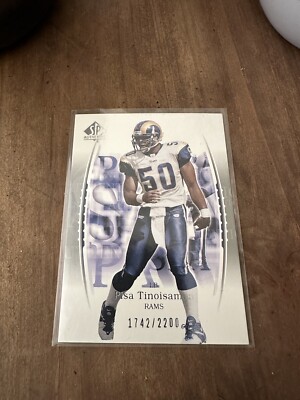 2003 SP Authentic PISA TINOISAMOA Rookie RC /2200 Card #108 Rams | eBay