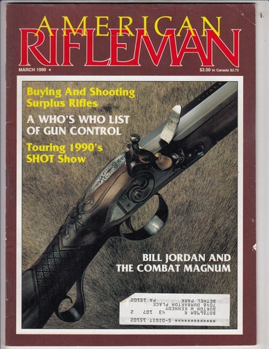 AMERICAN RIFLEMAN Gun Magazine - March 1990 - Combat magnum Gun / m5 | eBay