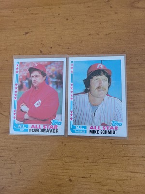 1982 All Star Baseball Cards. Topps Tom Seaver And Mike Schmidt. HOF | eBay