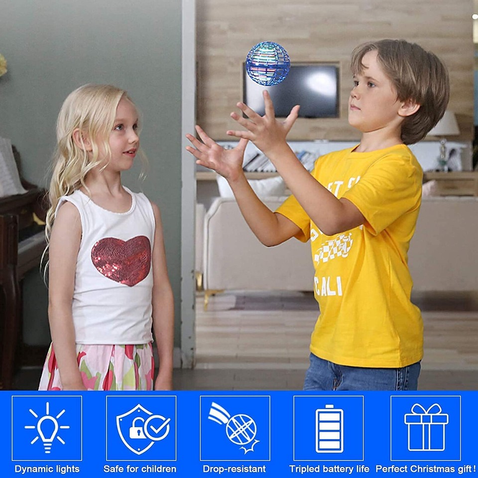 Flying Orb Ball Toys Hand Controlled RGB Light Magic Hover Boomerang ...