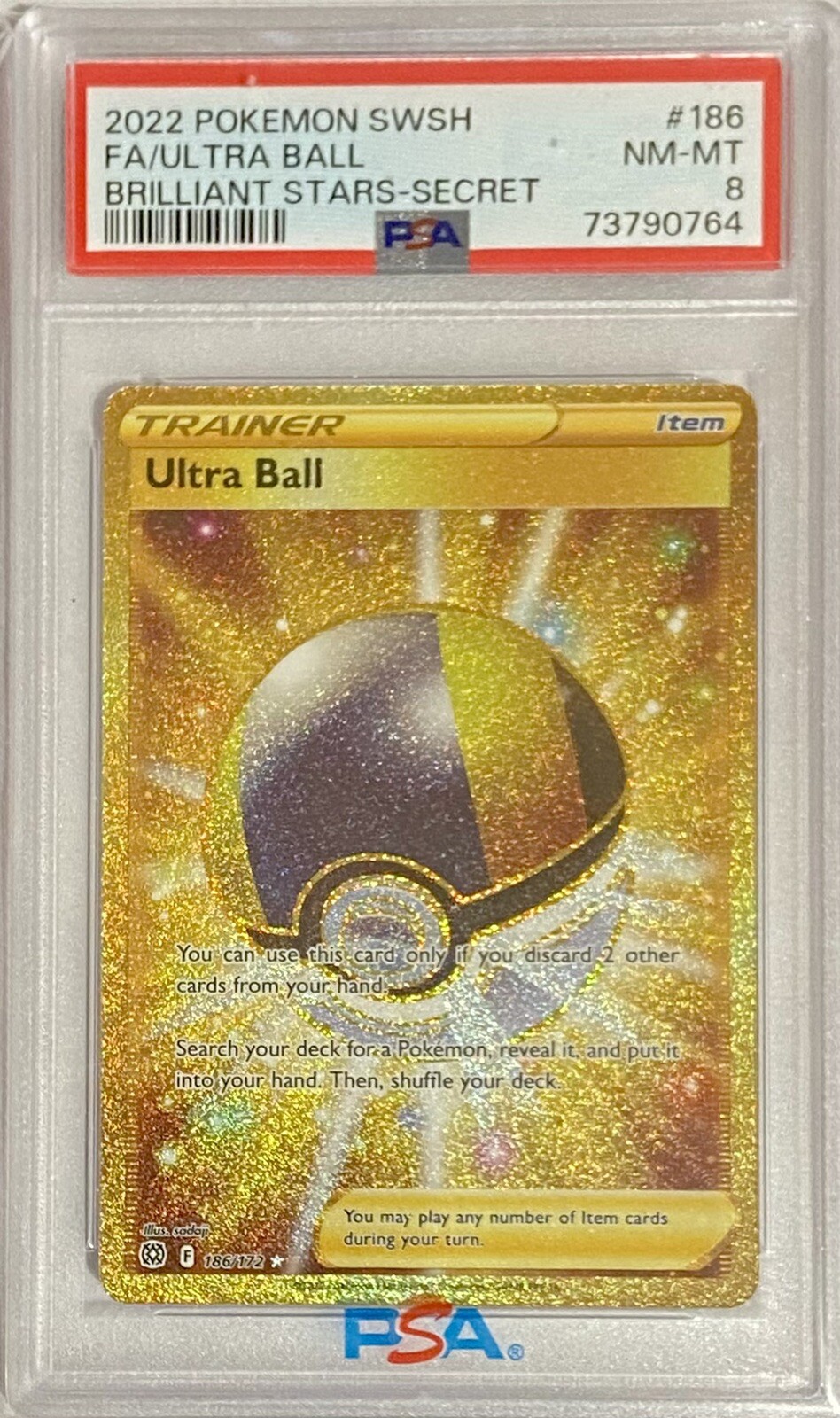 Ultra Ball (Secret) 186/172 Swsh09: Brilliant Stars Holo for sale ...
