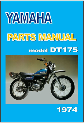 1974 Yamaha DT175A Paper Parts Manual Replacement Spares Catalogue ...