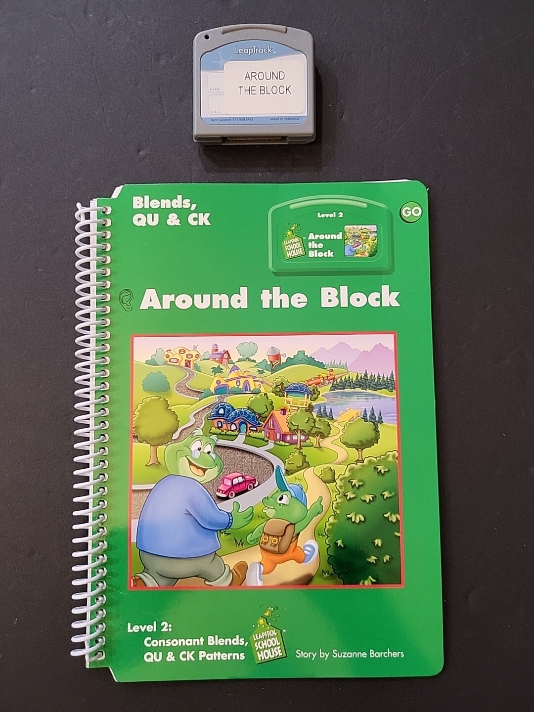 Leap Frog SCHOOLHOUSE LEVEL 2: Consonant Blends QU CK Books Cartridges ...