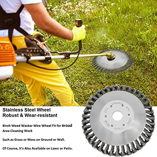 8inch Steel Wire Trimmer Head Unbreakable Wired Trimmer Blade Yard ...