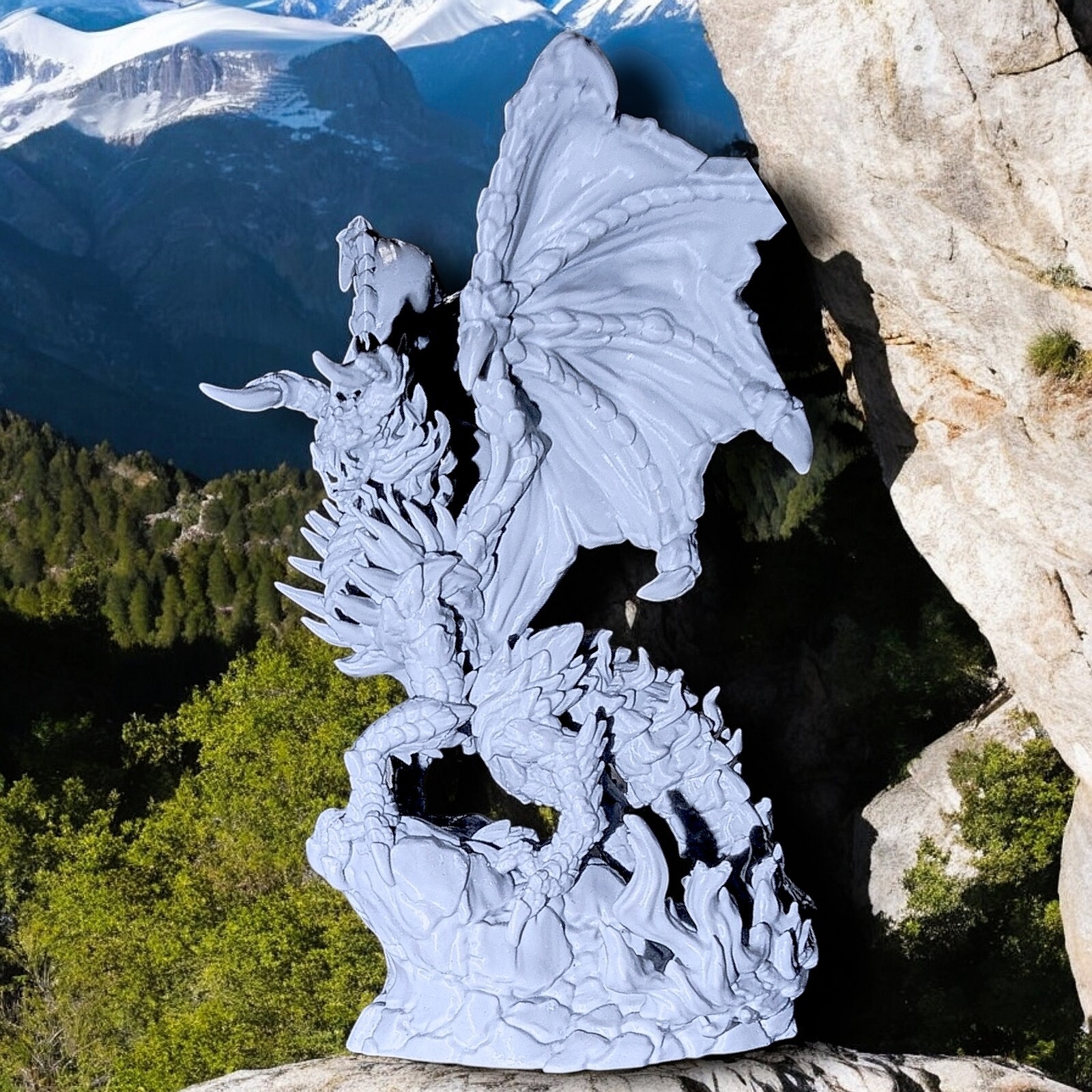 Spiked Hell Dragon Miniature DnD Pathfinder RPG Tabletop (LARGE) 2 ...