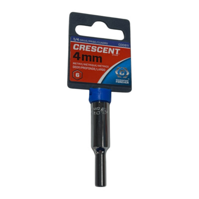 Crescent 1/4" Drive 4mm Deep Socket 6 Point CDDS11 | eBay