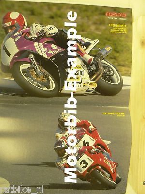 M9008-POSTER FRED MERKEL HONDA & ROCHE DUCATI,BIMOTA TESI,SUZUKI GS500E ...