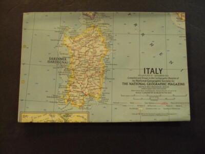 National Geographic Map Of Italy Nov 1961 ID:90476 | eBay