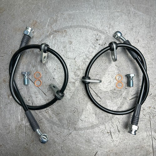 Black Stainless Steel Rear Brake Line Replacement Kit For 88-91 Honda ...