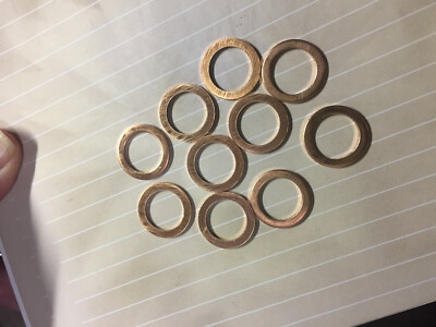 VW AUDI OIL DRAIN PLUG SEAL CRUSH WASHER 10 pc MADE IN GERMANY N0138492 ...