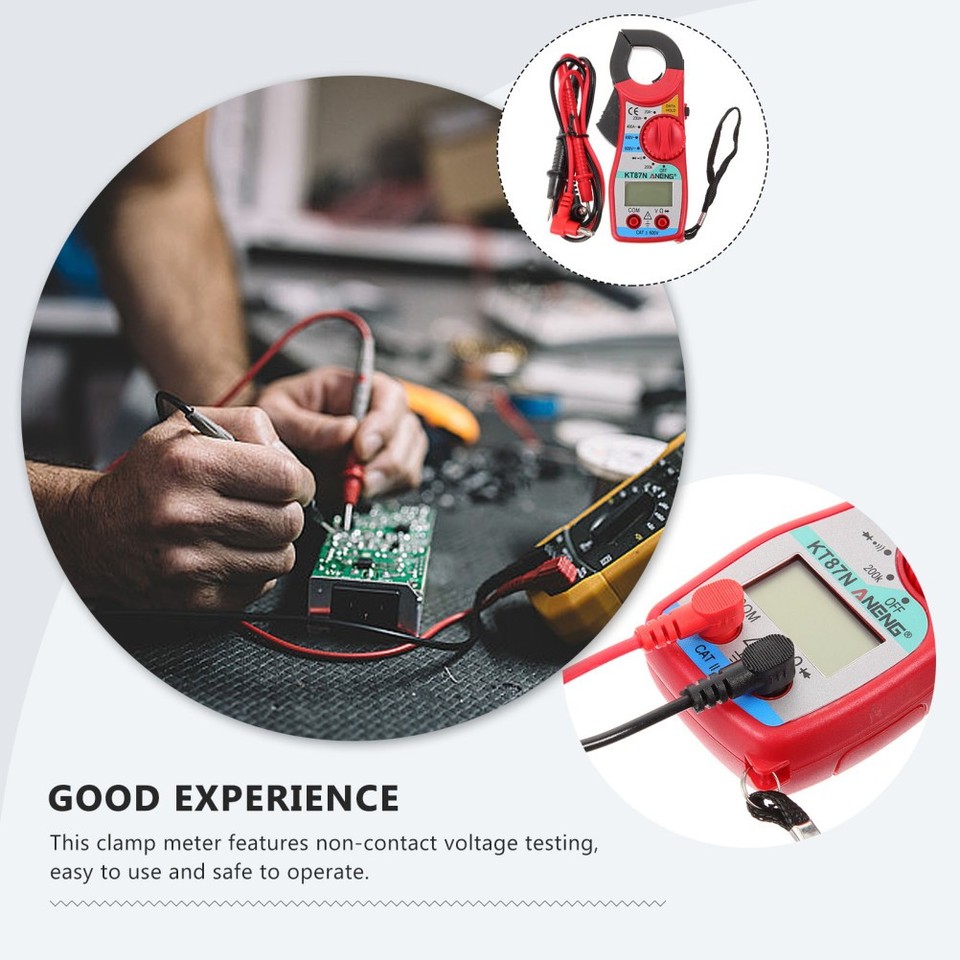 Digital Clamp Meter Multimeter Amp Meter Measuring Voltage Current ...