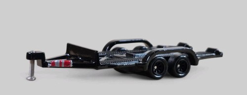 FLATBED CAR TRAILER HAULER Diorama Collectible DieCast Model 1:64 Black ...