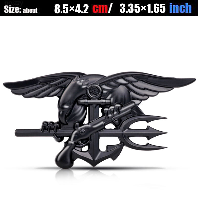 US NAVY SEALs 3D Metal Car Emblem - Bronze Military Badge for ...