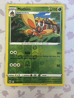 Pokémon TCG Mothim Brilliant Stars 011/172 Reverse Holo Rare | eBay