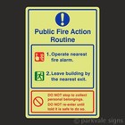 Photoluminescent Public Fire Action Routine Sign (7922) | eBay