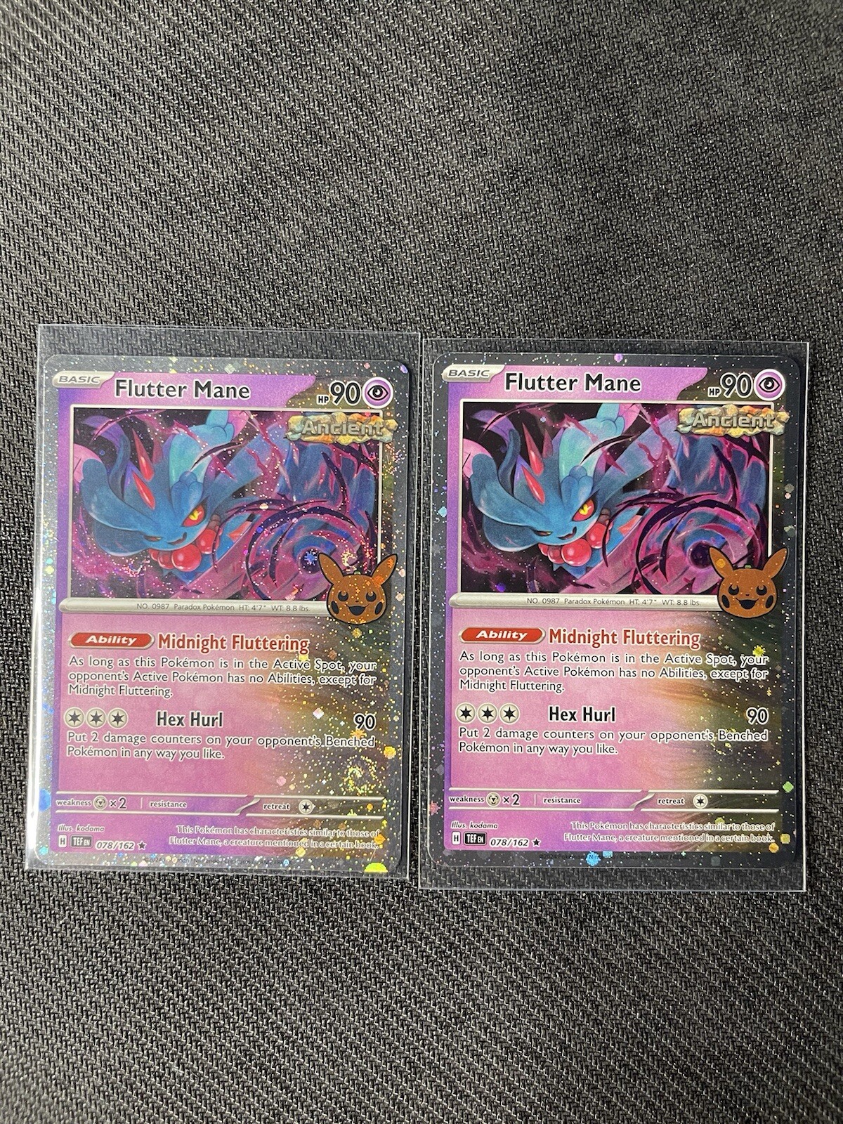 Pokemon Card Flutter Mane 078/162 Trick or Trade 2024 Cosmos Holo Rare ...