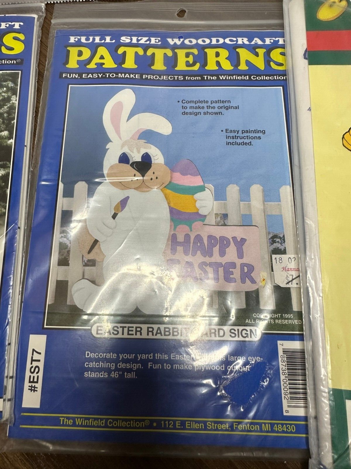 WINFIELD & YA LOT 3 PROJECTS FULL SIZE WOODCRAFT PATTERNS Easter ...