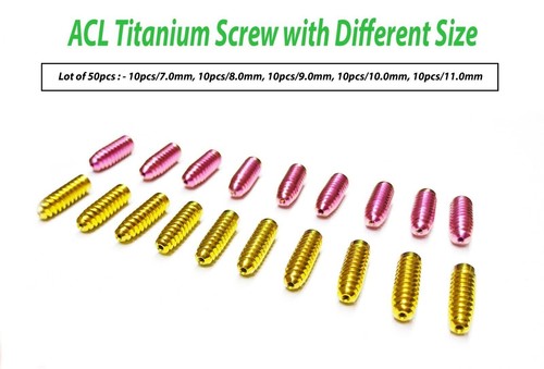 ACL Titanium Screw (Lot of 50pcs) with Different size Veterinary ...