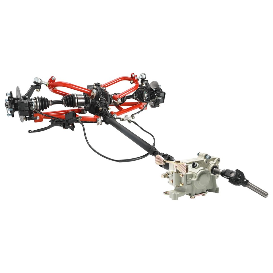 4 Wheeler Front+Rear Differential Drive Shaft CV Axle Kit Gear Box 7 ...