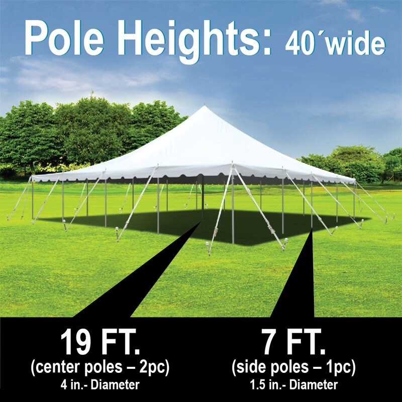 40x60 Commercial Pole Tent Canopy Sectional Outdoor Party Gazebo Heavy ...