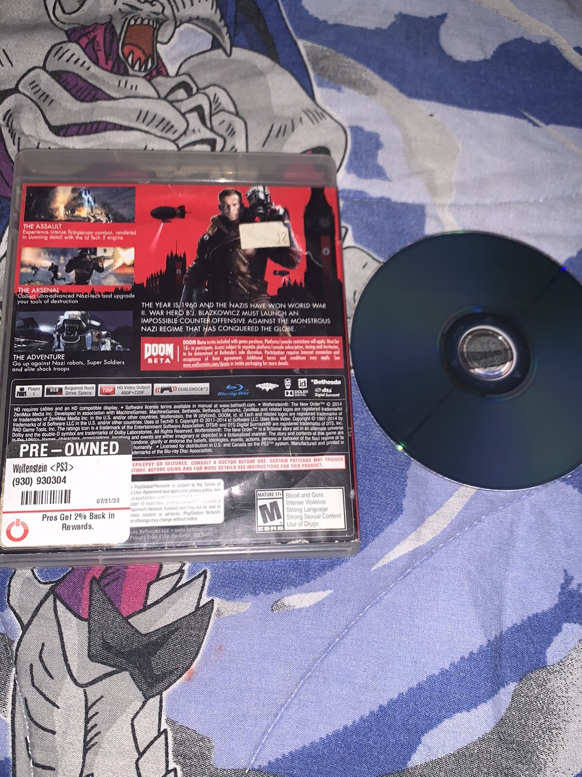 Wolfenstein: The New Order (Sony PlayStation 3, 2014) PS3 Complete w ...