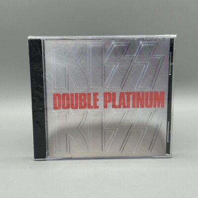 KISS CD Double Platinum 824 155-2 M-1 Aucoin SEALED USA Silver Center ...