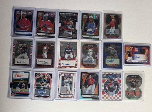 Baseball Serial # Game Used Auto Sports Trading Card Lot 17 Mixed Cards ...