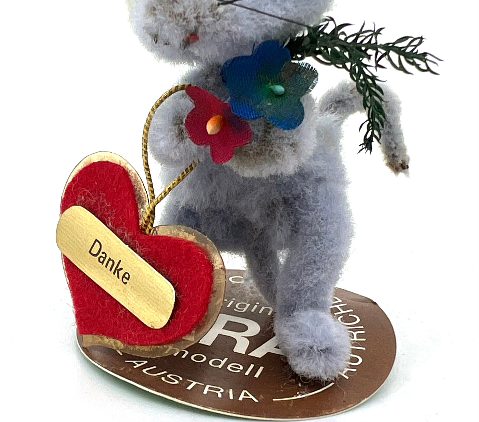 Ara Austria Grey Mouse 1960s Toy Greeting Figure Wool Chenille Stem 3 ...