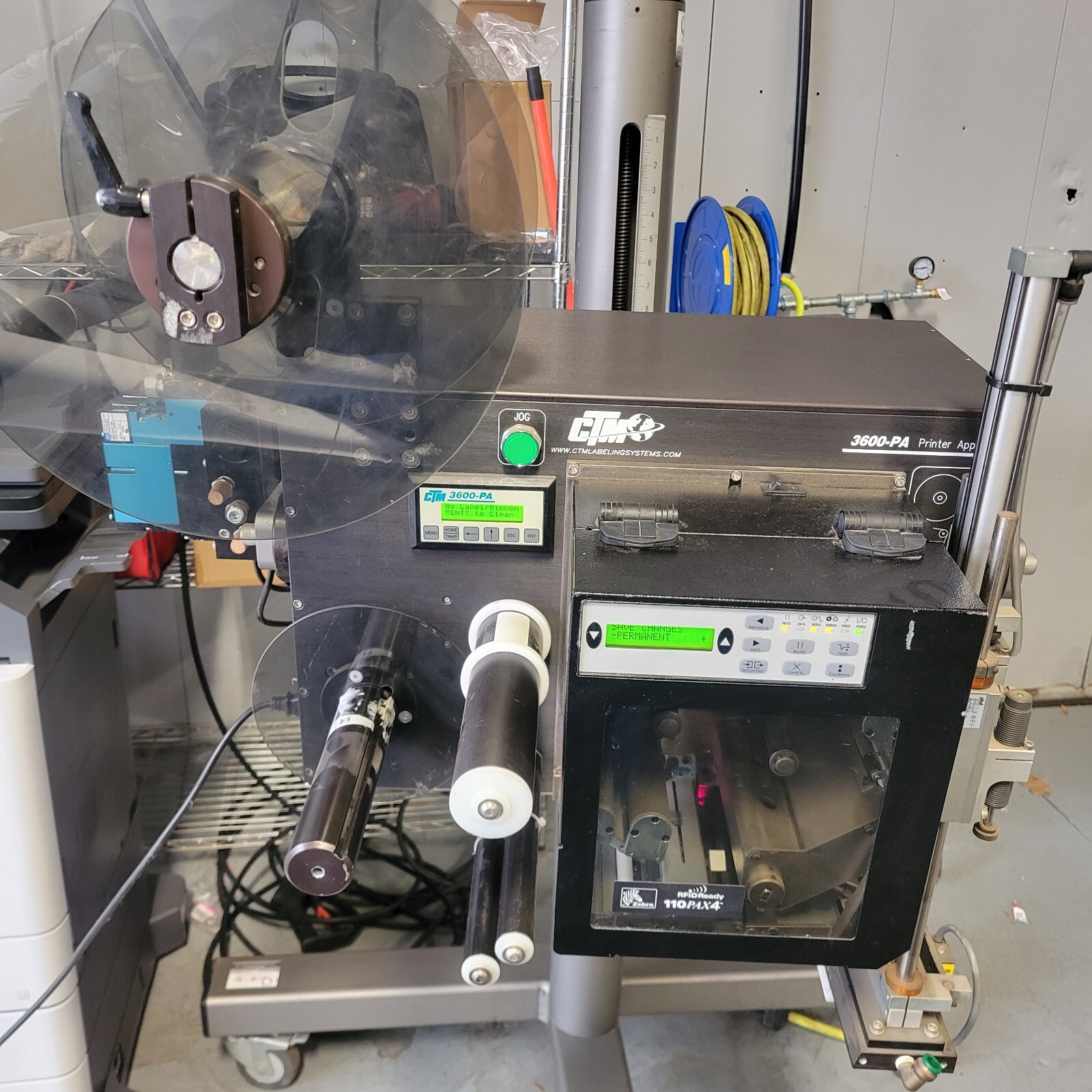 CTM LABELING SYSTEM 3600-PA AND 3600-112PAX4 PRINT AND APPLY LABELER | eBay