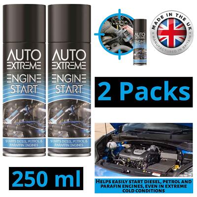 2X Heavy Duty Engine Start Spray Car Van Truck Petrol Diesel Easy Start ...
