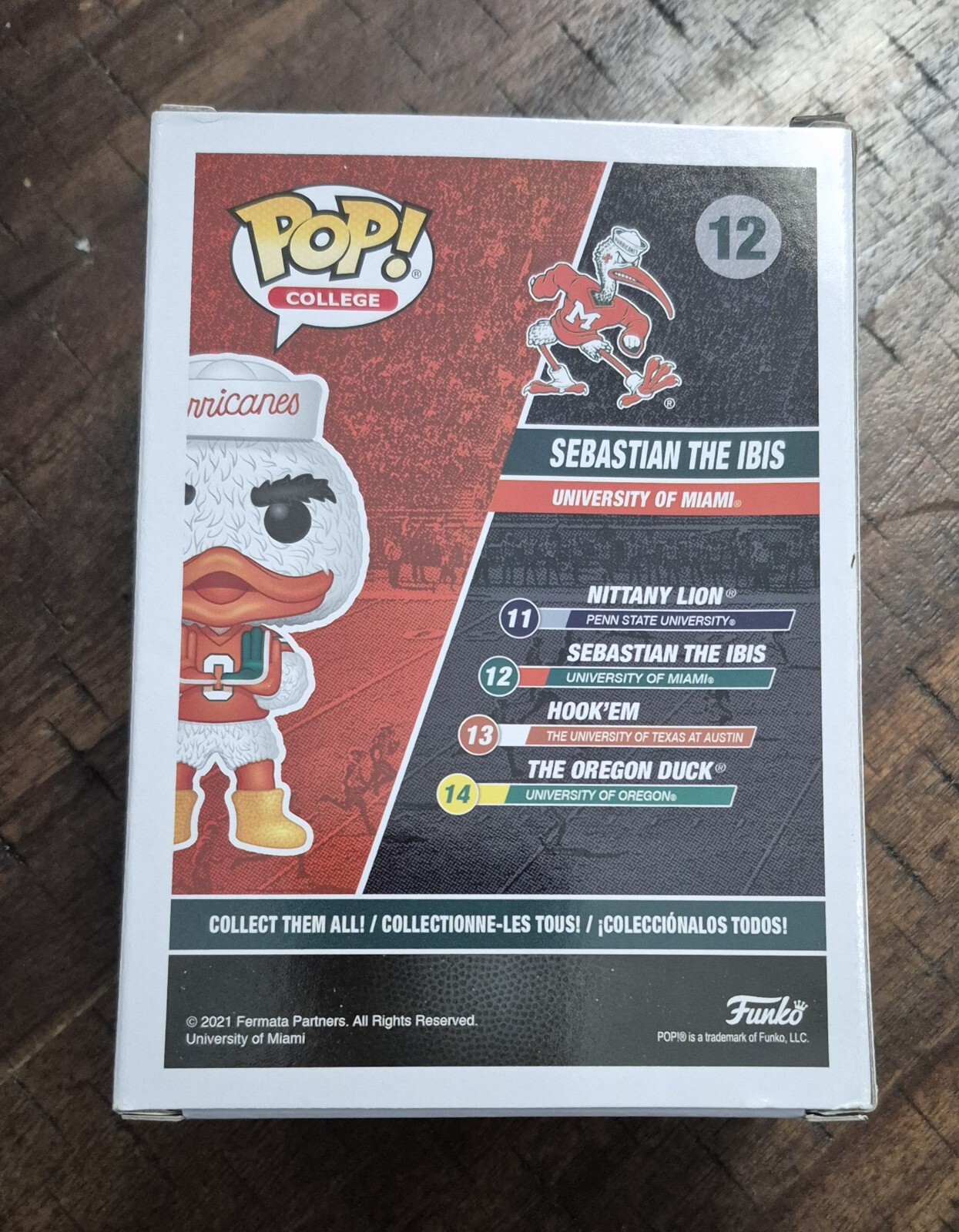 Miami Hurricanes Sebastian The Ibis FUNKO POP! #12 *NICE* Vaulted RARE ...