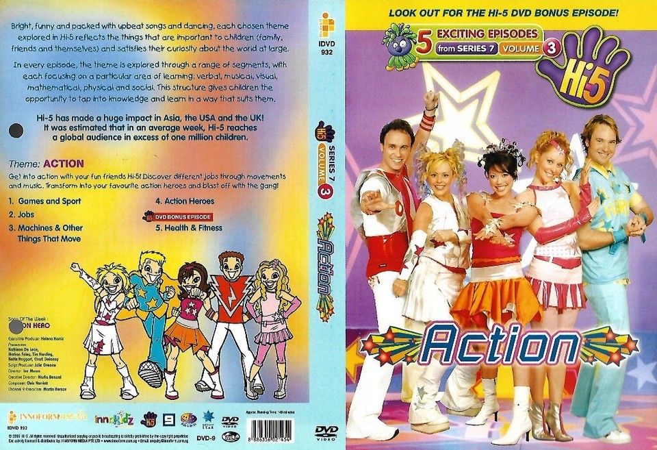 Hi-5 Action DVD 2005 Series 7 Vol.3 Australian Children TV Educational ...