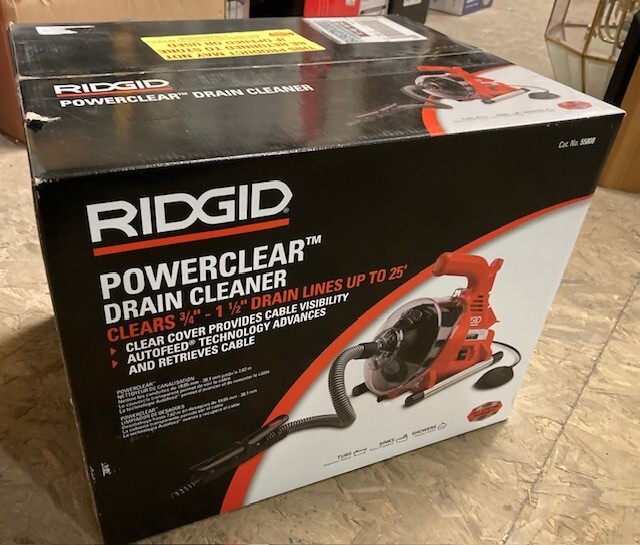 RIDGID PowerClear Drain Cleaning Machine - Red/Black for sale online | eBay