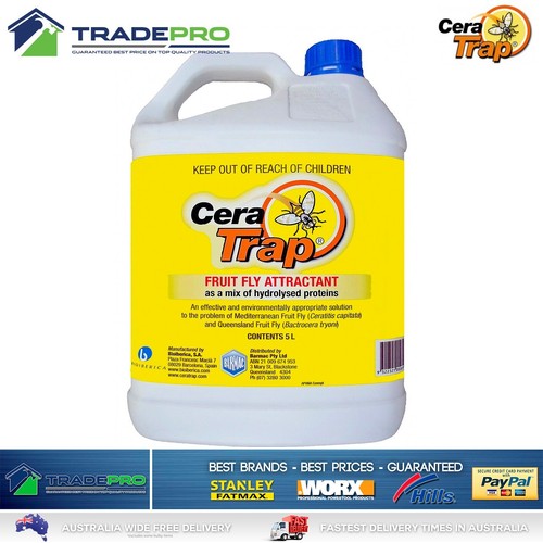 Fruit Fly Trap Refill 5L Cera Trap® Organic Fruitfly Catcher Attractant ...