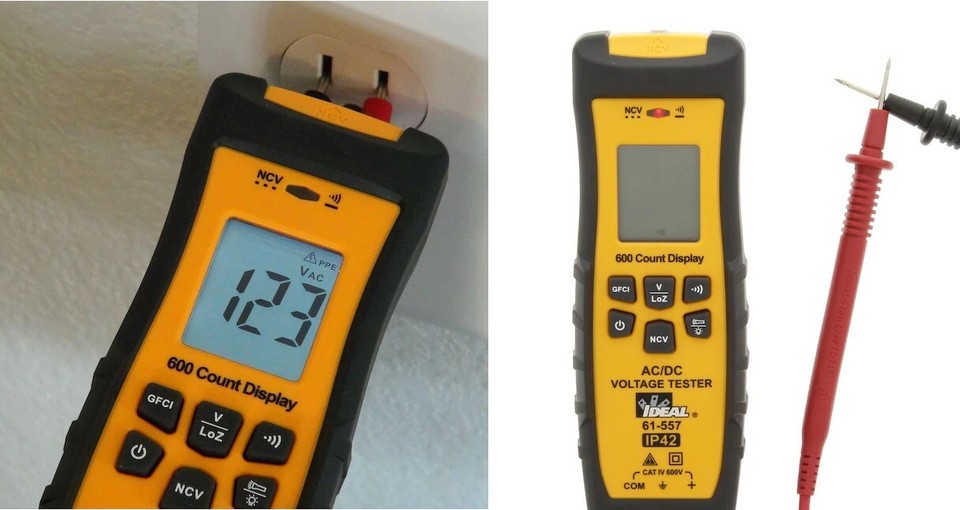 Ideal Voltage and Continuity Tester with LCD, GFCI, Flashlight & NCVT ...