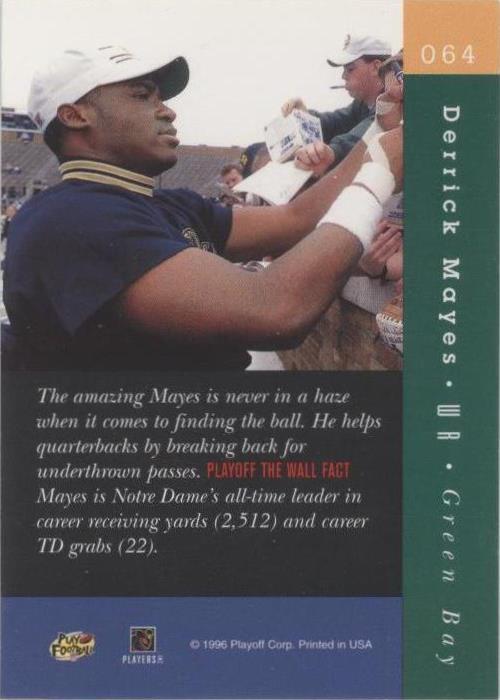 Las mejores ofertas en 1996 Playoff Absolute Derrick Mayes #064 | eBay