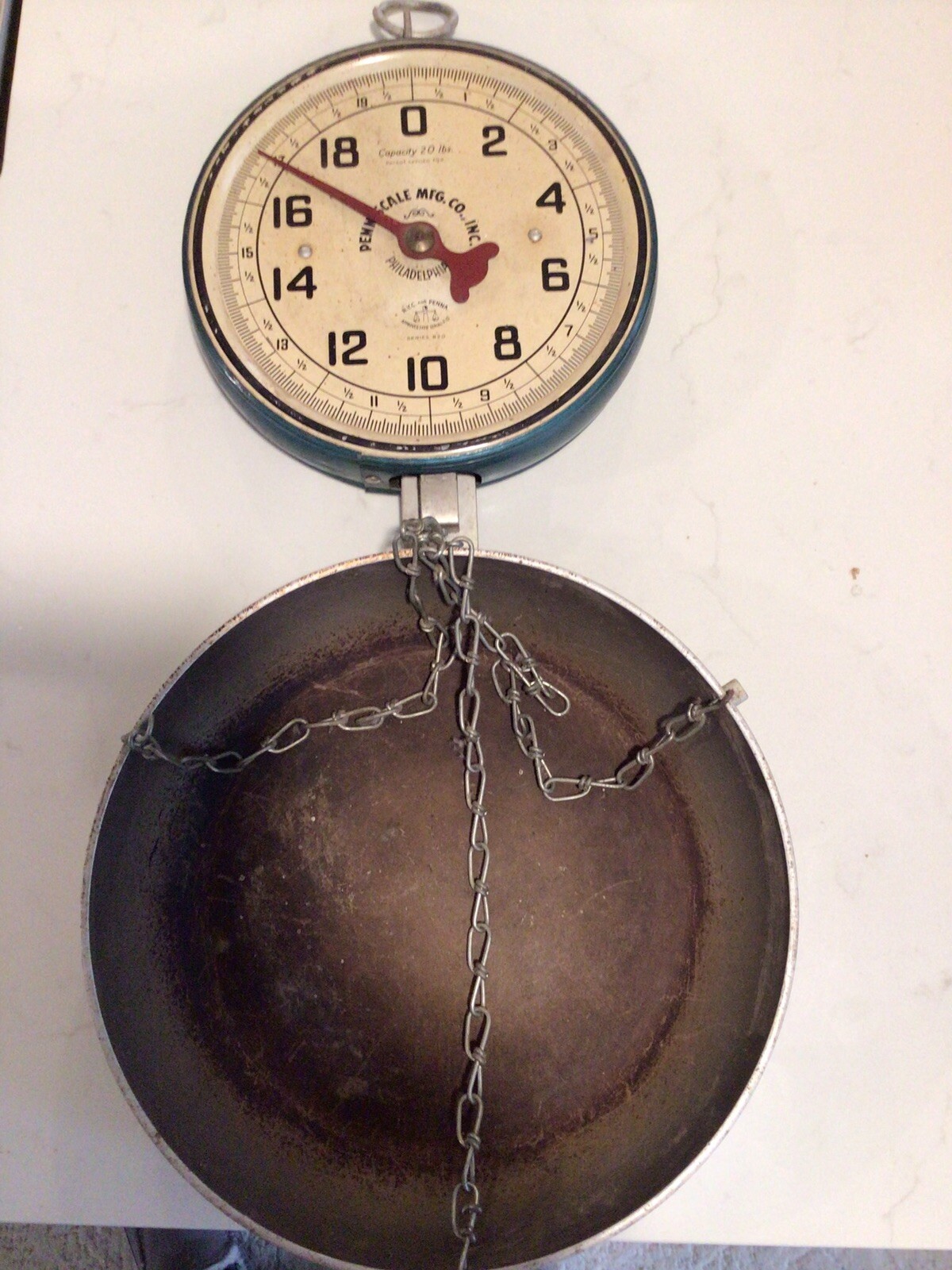 Vintage Penn Scale MFG Co 20Lb Capacity Series 820 Hanging Tray USA ...