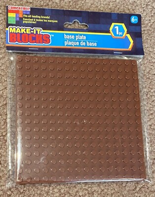 Make-It Blocks - Base Plate - Brown - 10” Square - Leading Brand ...