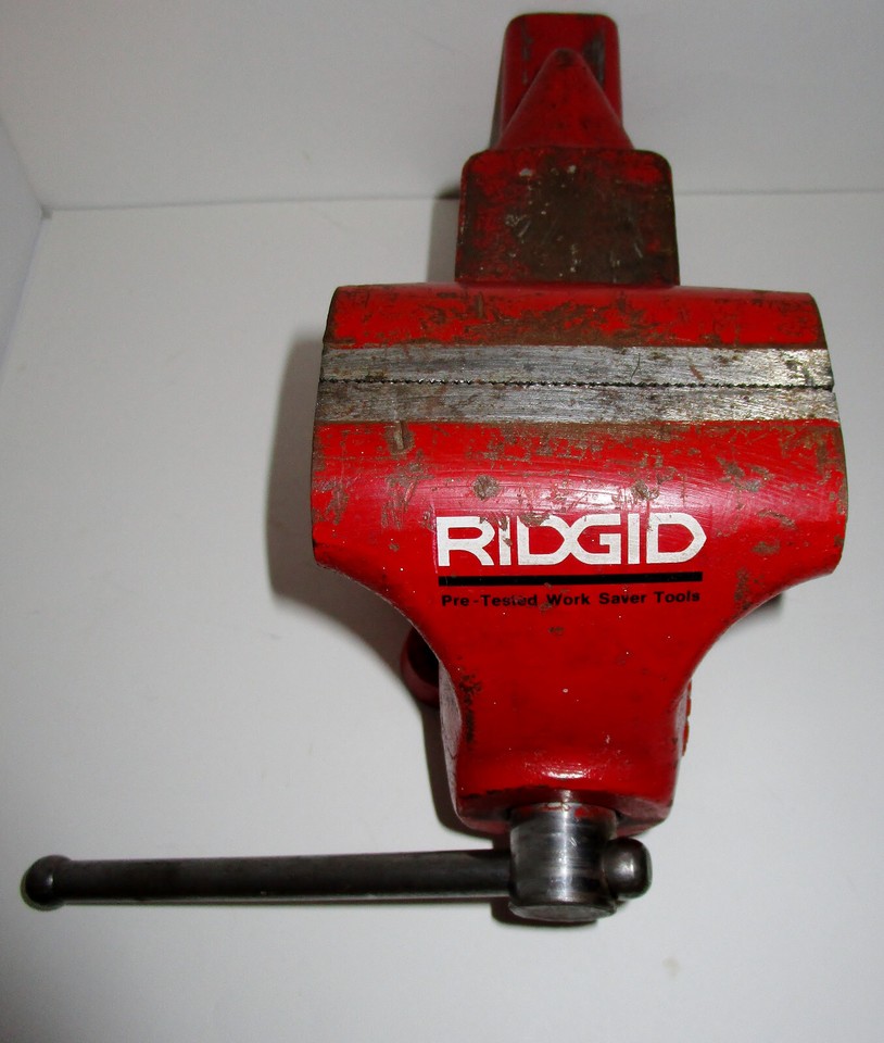Vintage Ridge Tool Ridgid #400-R Swivel Utility Bench Vise 4" w/Anvil ...