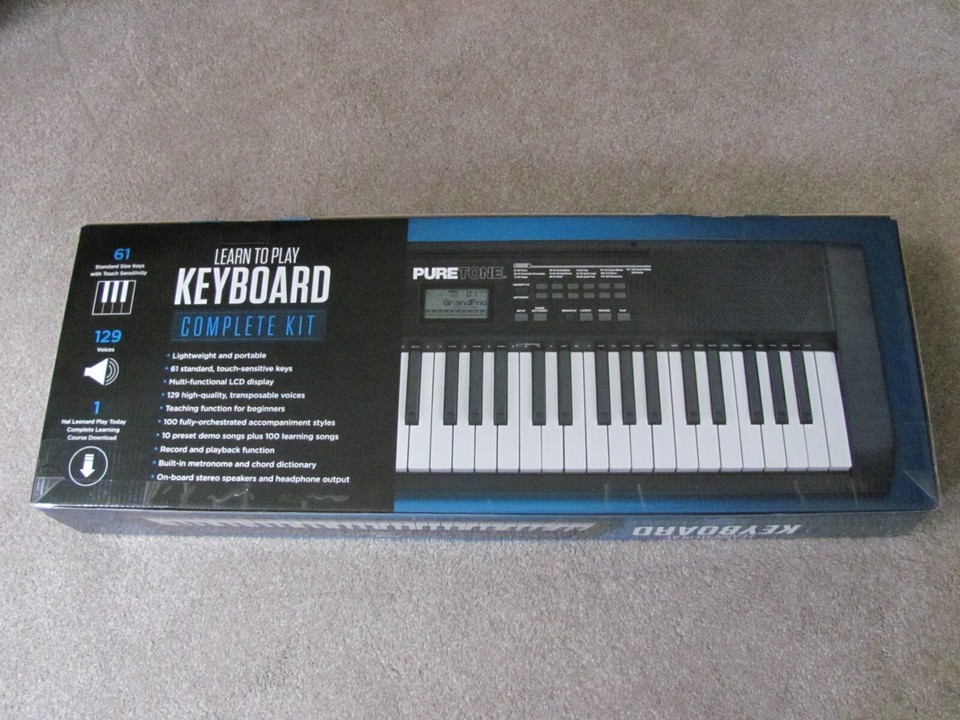 New Hal Leonard Electric Learn To Play 61-Key Keyboard Complete Kit ...