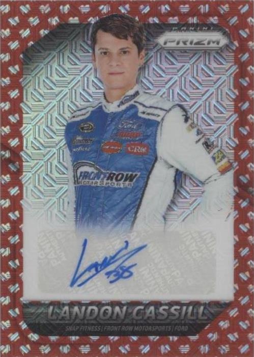 2016 Panini Prizm NASCAR - Driver Signatures Landon Cassill #LC Red ...