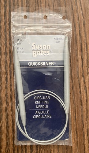 Susan Bates Quicksilver 36” Circular Knitting Needle Size 13 US (9mm ...