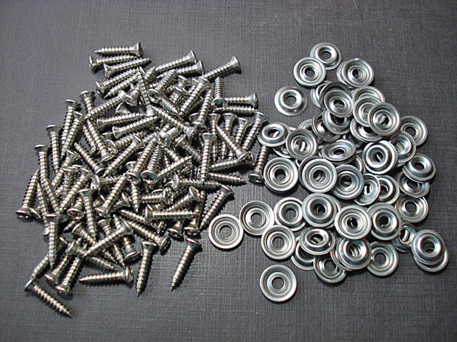 100 pcs #8 x 3/4" w/#6 head stainless kick panel door interior trim ...