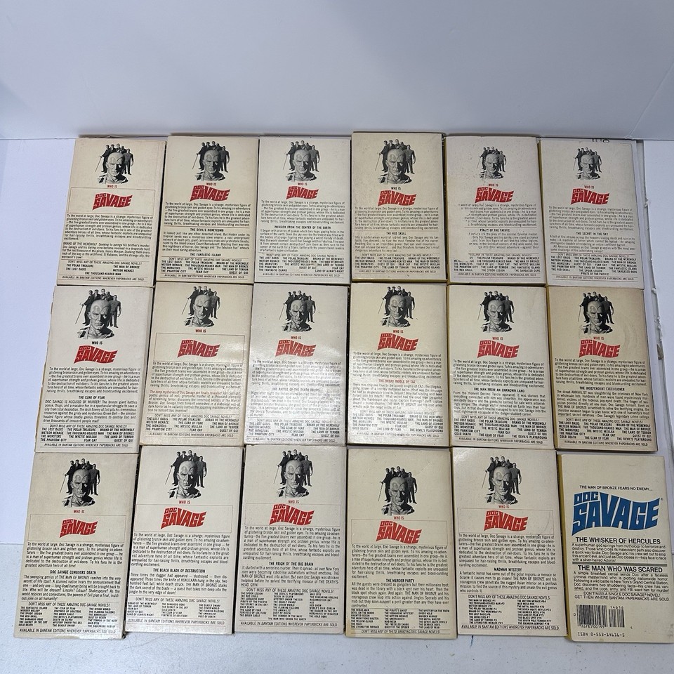Doc Savage Bantam Paperback Books Kenneth Robeson Lot Of 18 Fantasy ...