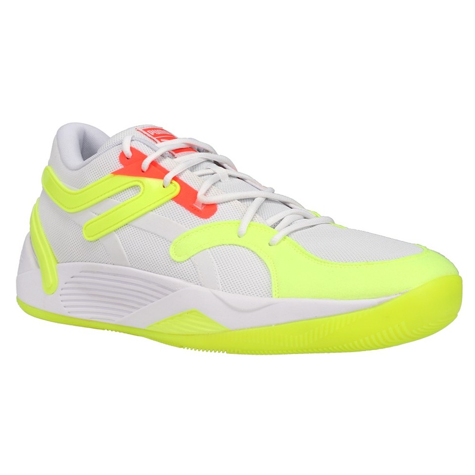PUMA Trc Blaze Court Glow Stick Basketball Mens Yellow Sneakers ...