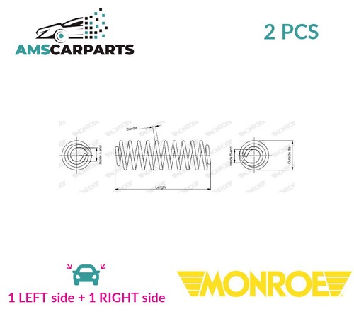 COIL SPRING PAIR SET REAR SP3383 MONROE 2PCS NEW OE REPLACEMENT | eBay