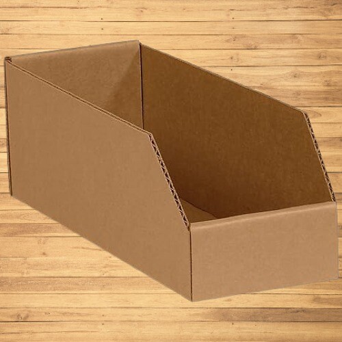 AVIDITI 4 x 12 x 4 1/2" Cardboard Parts Garage Open Top Storage Bins ...