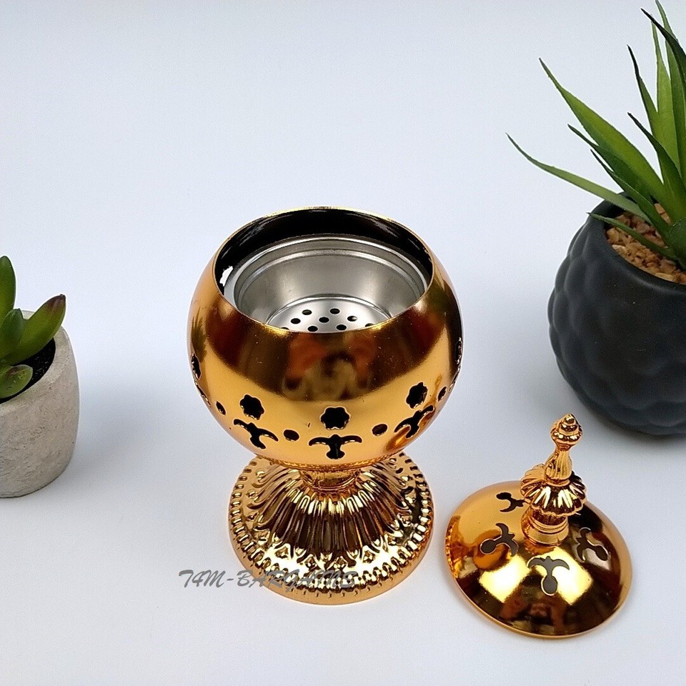 Arabian Incense Diffuser Bakhoor Oud Burner Bakur Metal Mabkhara Home ...